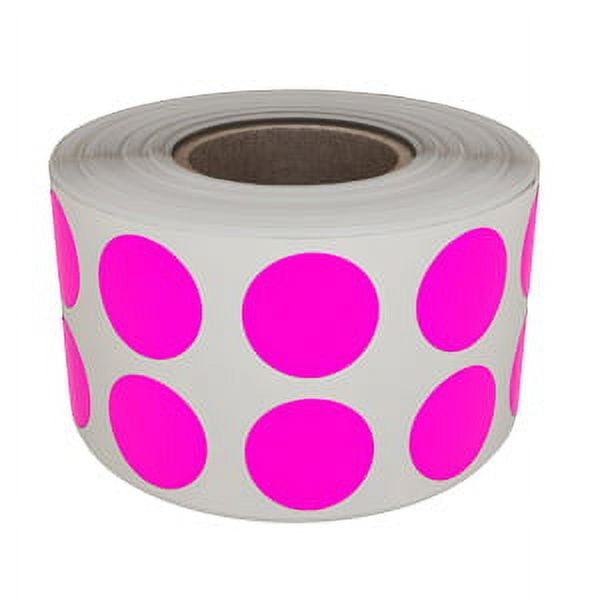 Dot Stickers in Neon Pink - Colored Labels in a roll for Inventory ...