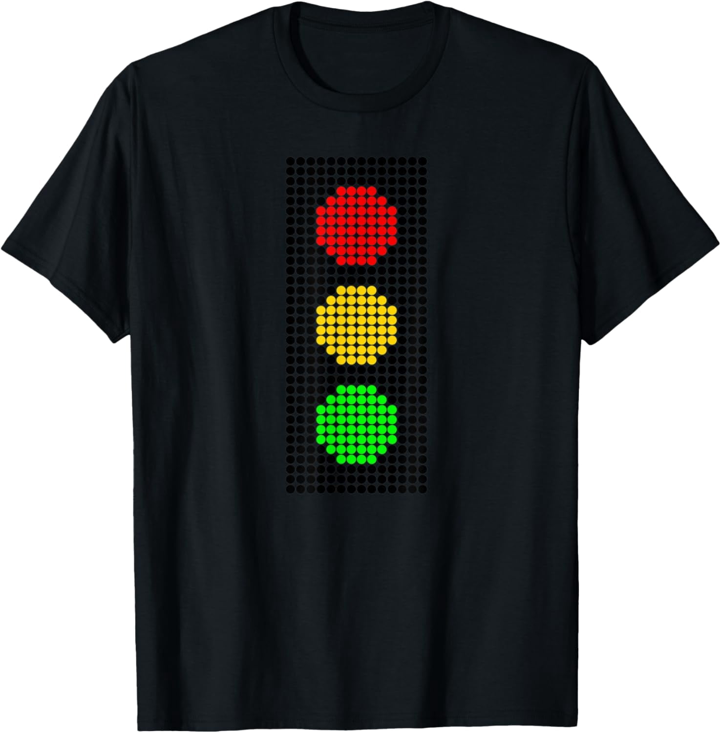 Dot Stoplight Traffic Signal Stop-Caution-Go T-Shirt - Walmart.com