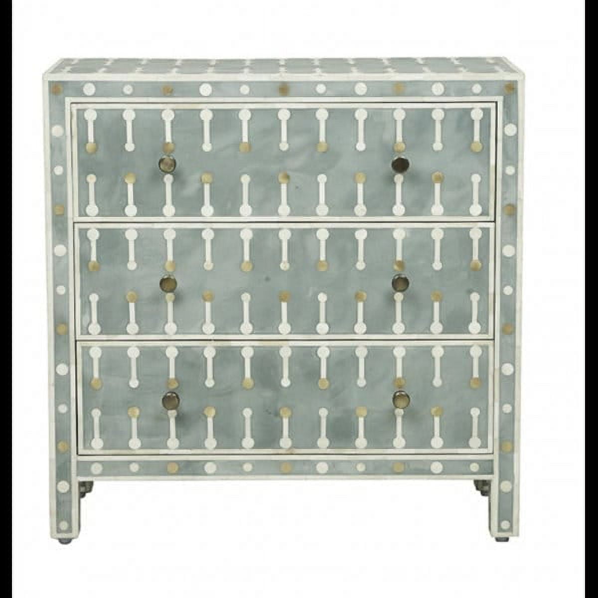 Dot bone inlay dresser. bone inlay chest of drawers, bone inlay ...