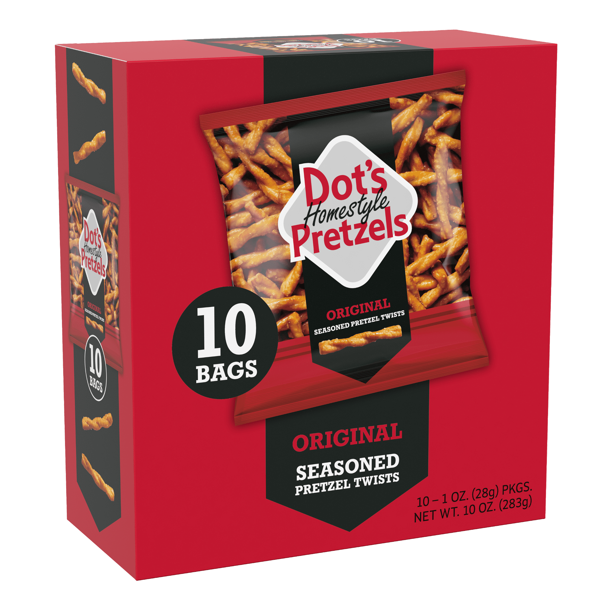 Dot's 10-Pack Homestyle Pretzels, Original Seasoned Twists, Single-Serve 1 oz Bags - Walmart.com