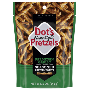 Dot's Pretzels Parmesan Garlic Seasoned Pretzel Twists Snack, 16 oz ...