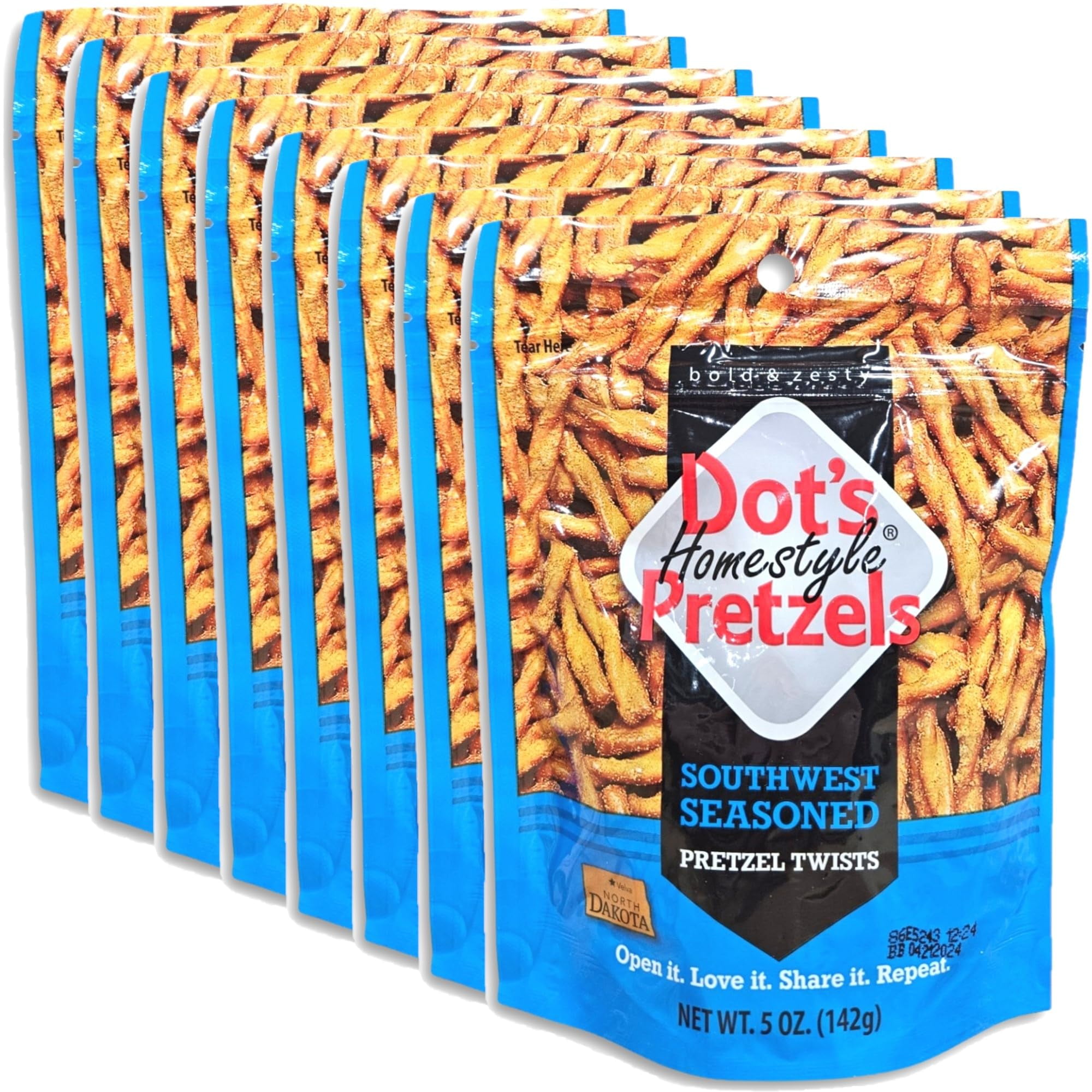 Dot's Homestyle Pretzels Southwest Seasoned Pretzel Twists, 5 Ounce Bag ...