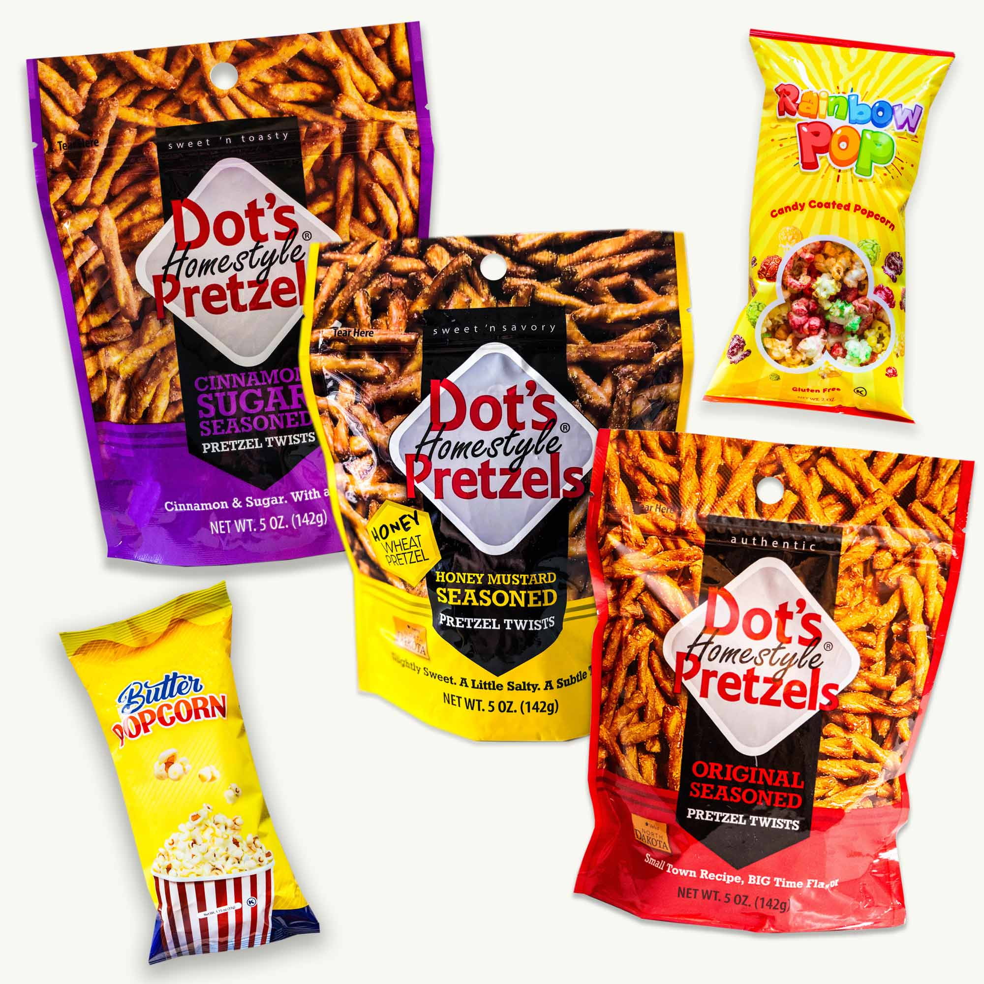 Dot's Pretzel Twists (3pks - 5oz) - Honey Mustard, Original, Cinnamon ...