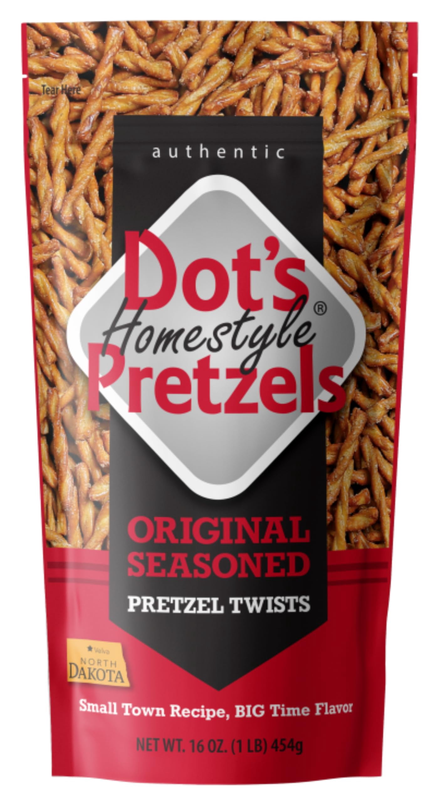 Dot's Pretzels Original Seasoned Pretzel Twist MVS1 Snack, 16oz Grocery ...