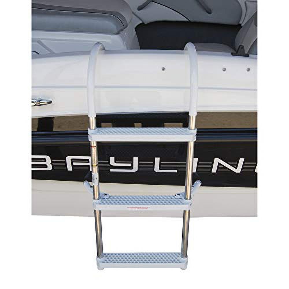 DotLine 3 Step Gunwale Hook Aluminum Boat Ladder - Walmart.com