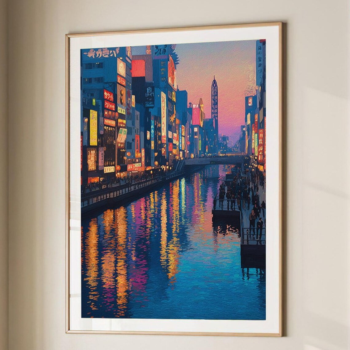 Dotonbori Osaka Japan Landscape Painting Vacation Art Print Travel ...