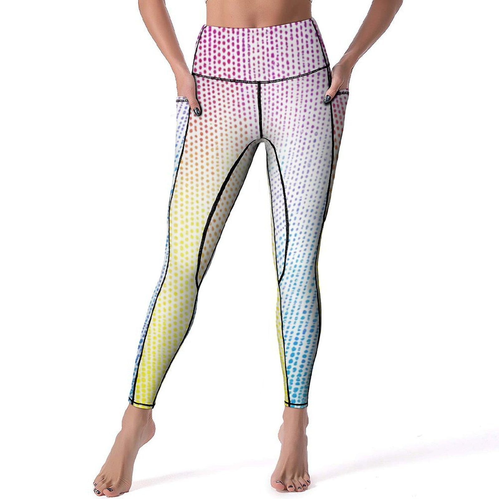 Dots And Colorful Gradient Design Leggings Legging Gym Gym Pants Gym ...
