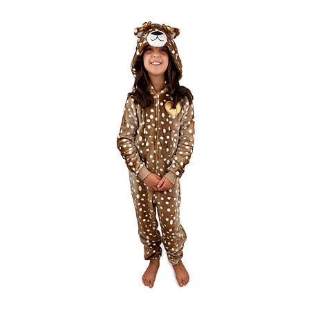 Dots & Dreams Little & Big Girls Long Sleeve One Piece Pajama - Walmart ...