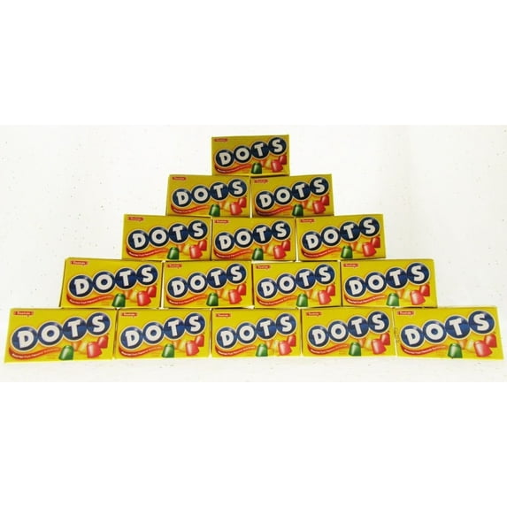 Dots Gum Drops, 15 Fun Size Boxes, Fruit Chewy Candy, 1oz Each ...