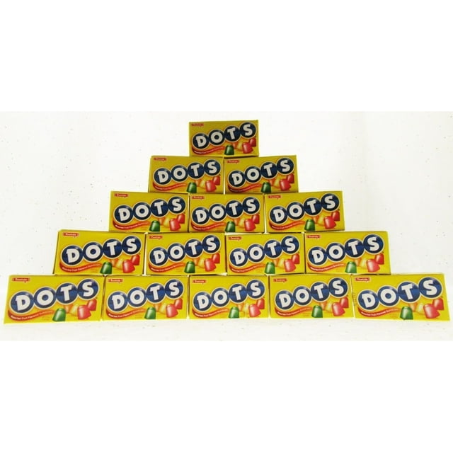 Dots Gum Drops 15 Boxes fruit chewy candy candies "Fun Size" Lot ...
