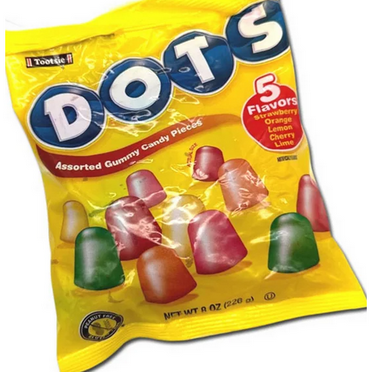 Tootsie Dots Candy - Assorted Fruit Flavored Gumdrops, 6.5 oz - Walmart.com