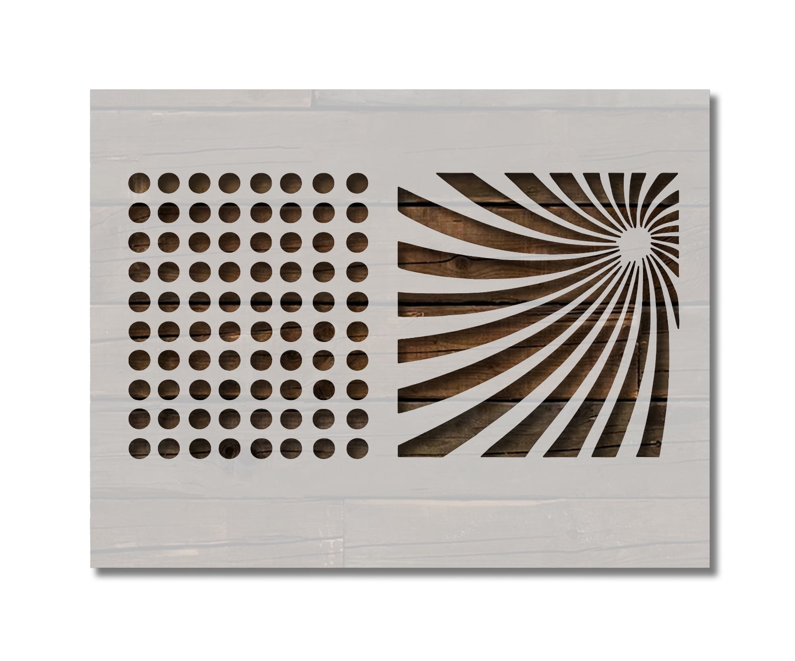 Dots Pattern Sun Rays Stencil Template Reusable 8.5 x 11 for Painting ...