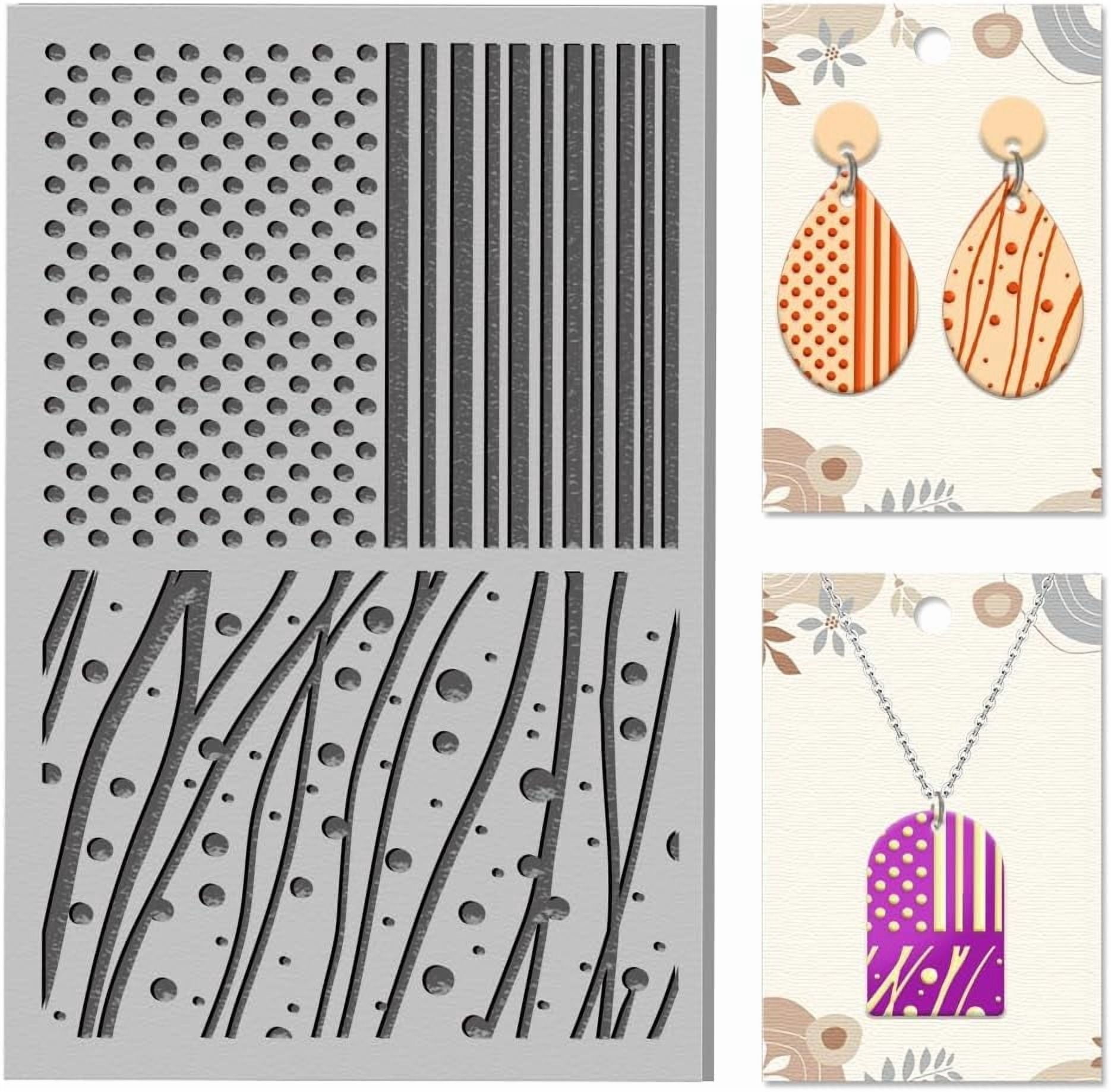 Dots Vertical Lines Clay Texture Mat Polymer Clay Molds DIY Clay ...