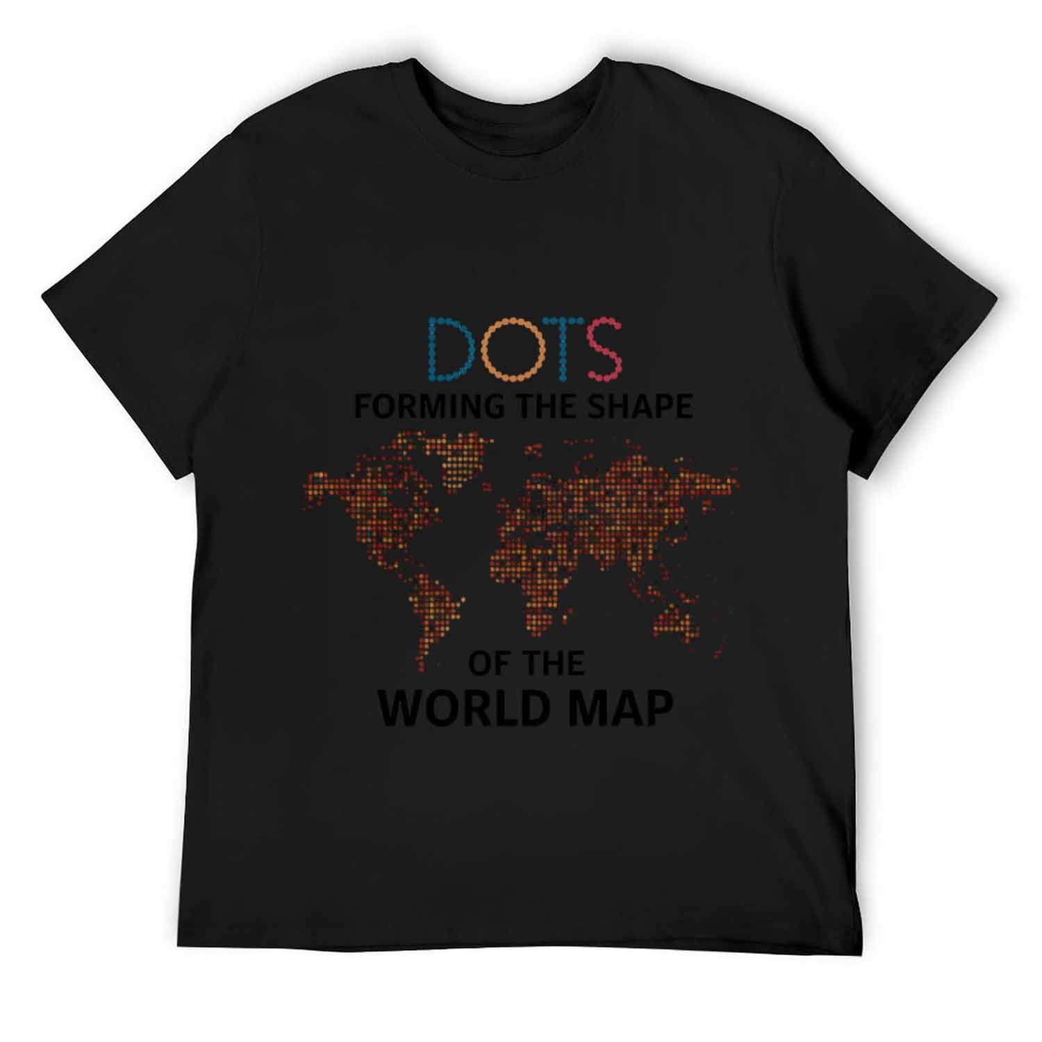 Dots forming the shape of the world maptshirt design dog Flower Plant ...