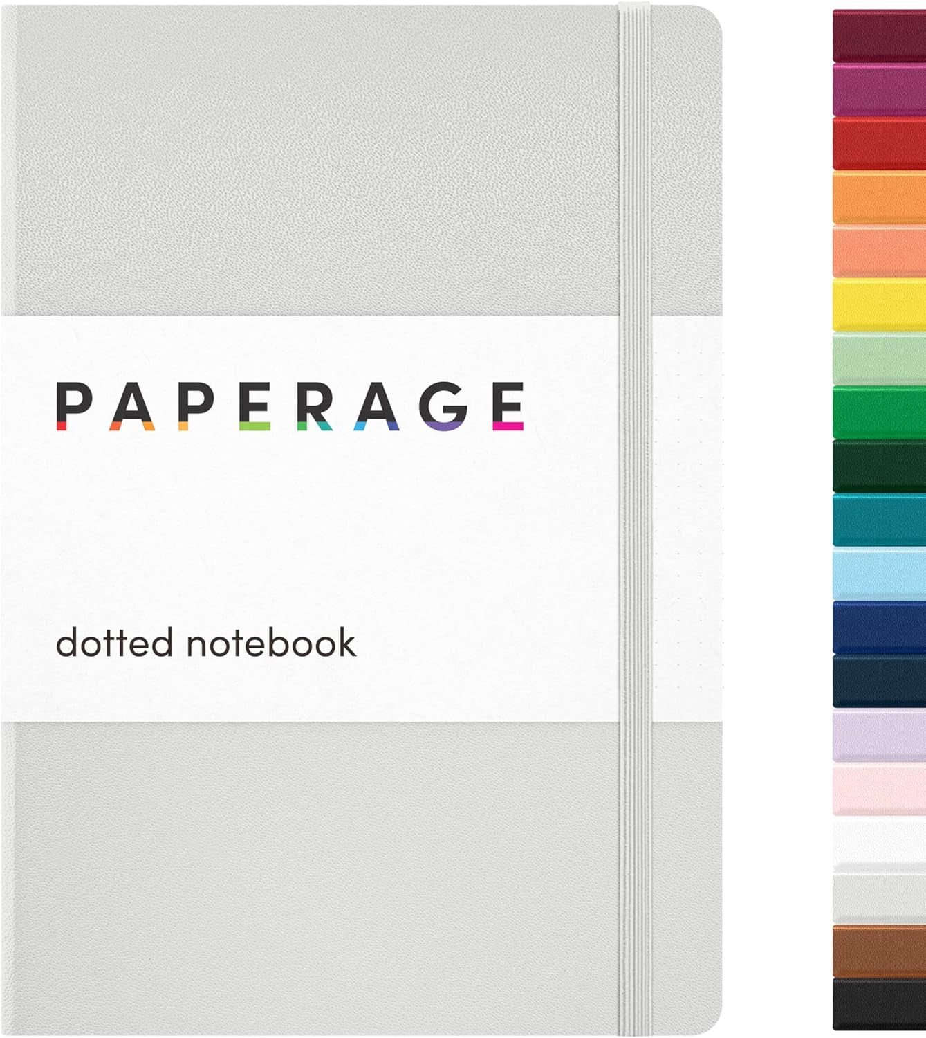 Dotted Journal Notebook, (Light Grey), 160 Pages, Medium 5.6 in x 8 in ...