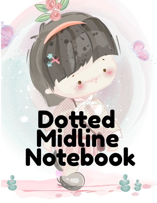 Dotted Midline Notebook: ABC Tracing Book With Cute Coloring A to Z ...