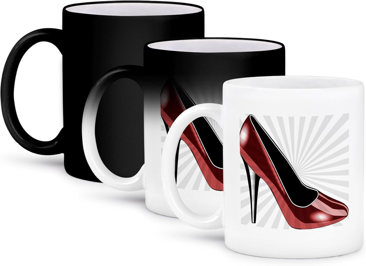 "Dotted Red High Heel - Fashion - Shoes - Art" Magic Transforming Mug ...