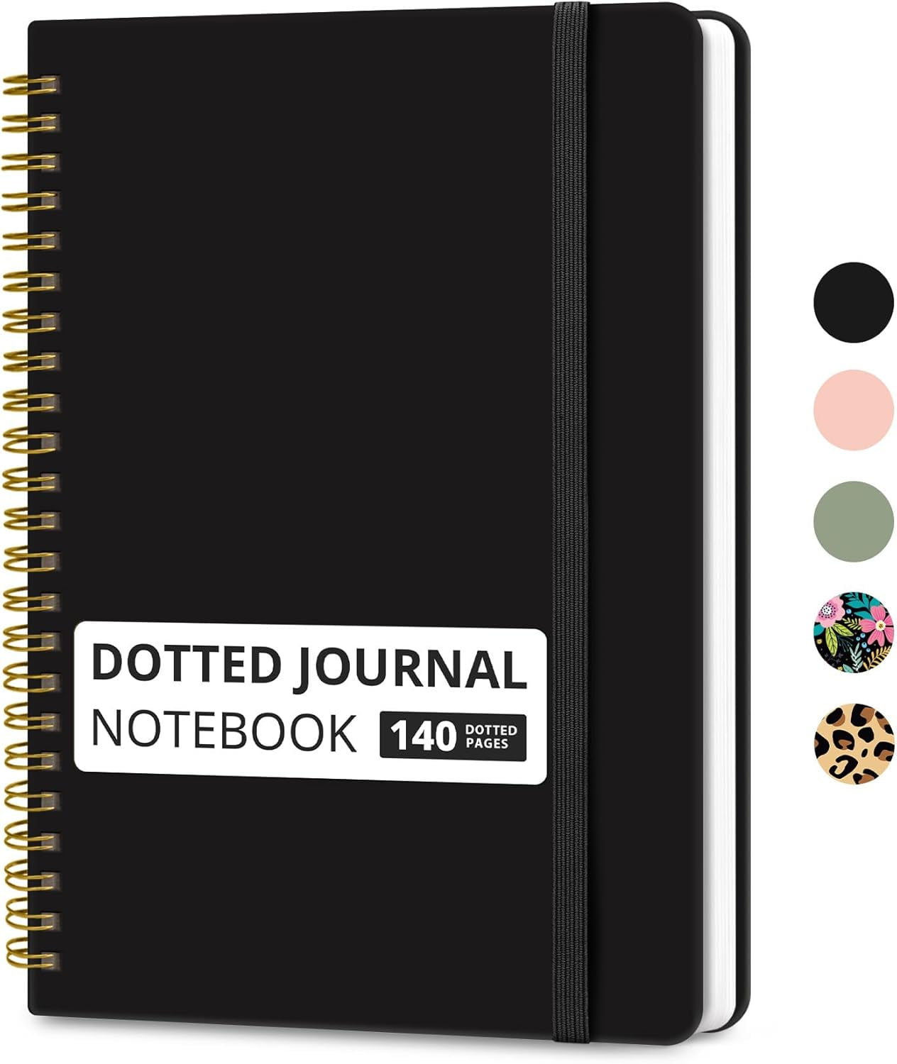 Dotted Spiral Journal Notebook for Women & Men, 140 Pages, Bullet ...