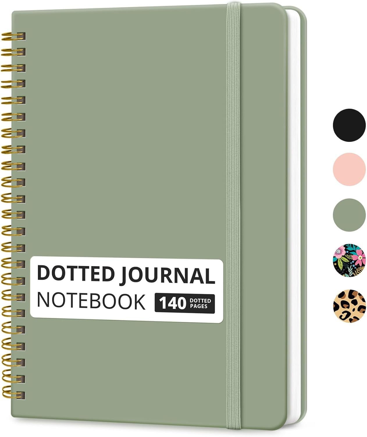 Dotted Spiral Journal Notebook for Women & Men, 140 Pages, Bullet ...