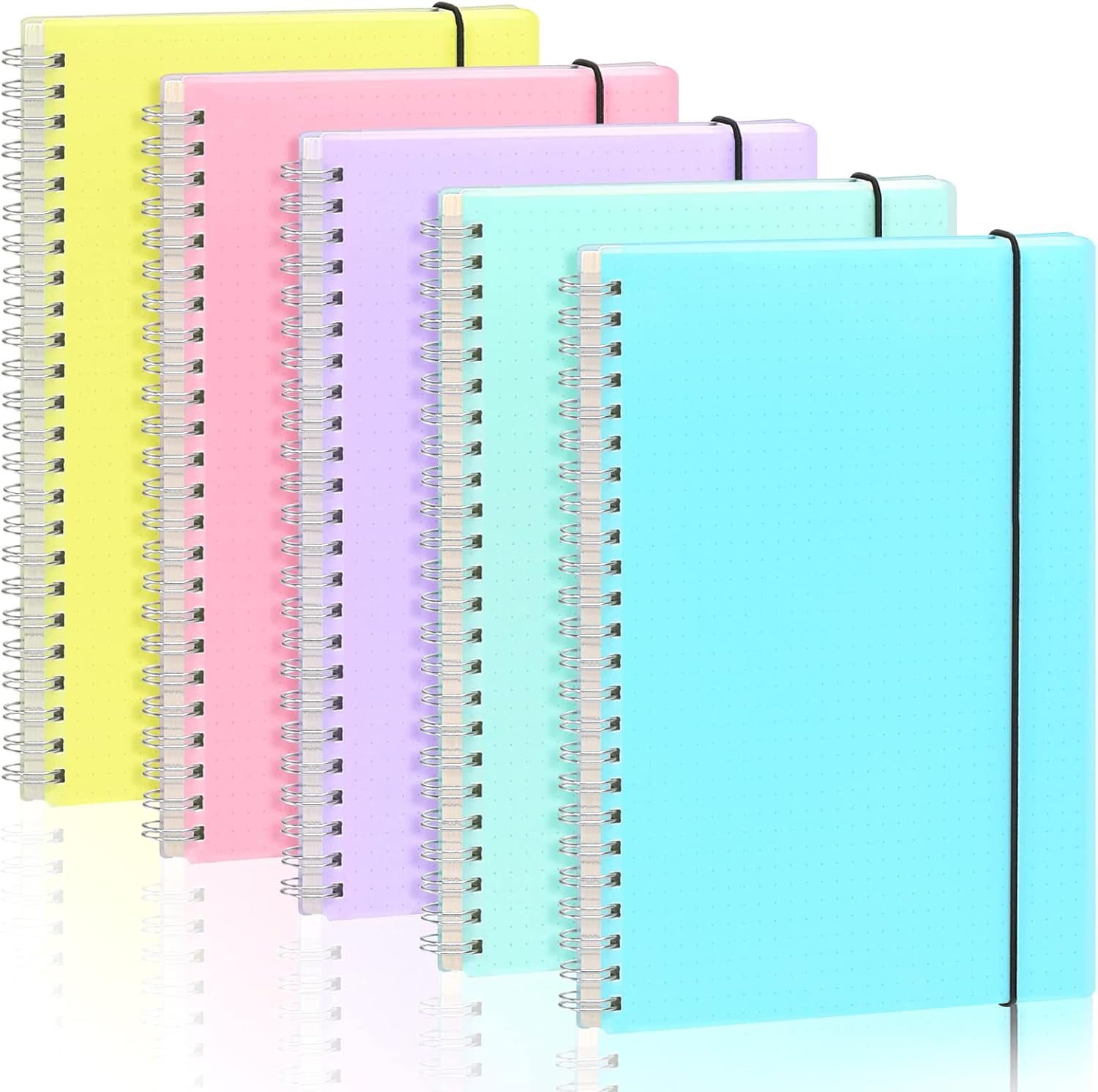 Dotted Spiral Notebook 5 Pack Large Journals 8.5 x 11 Inches 5 Candy ...
