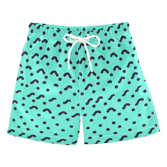 Dotted Waves Swim Trunks Quick Dry Beach Pool Board Shorts Lightweight ...