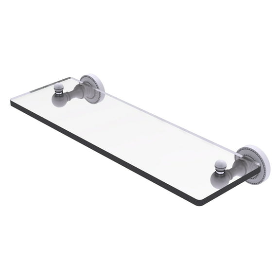 Montero Collection 16 Inch Glass Vanity Shelf with Beveled Edges ...
