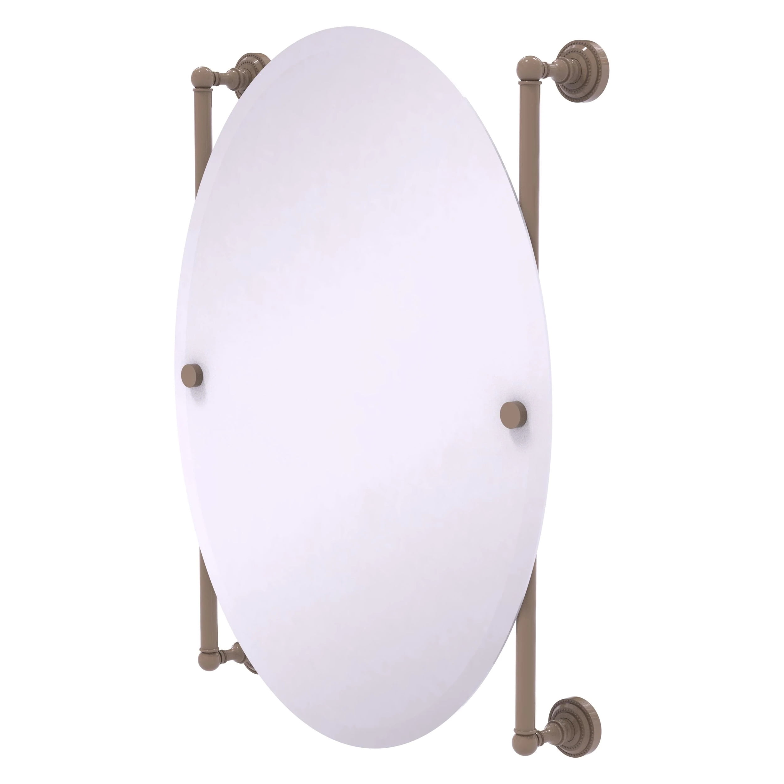 Dottingham Collection Oval Frameless Rail Mounted Mirror - Walmart.com