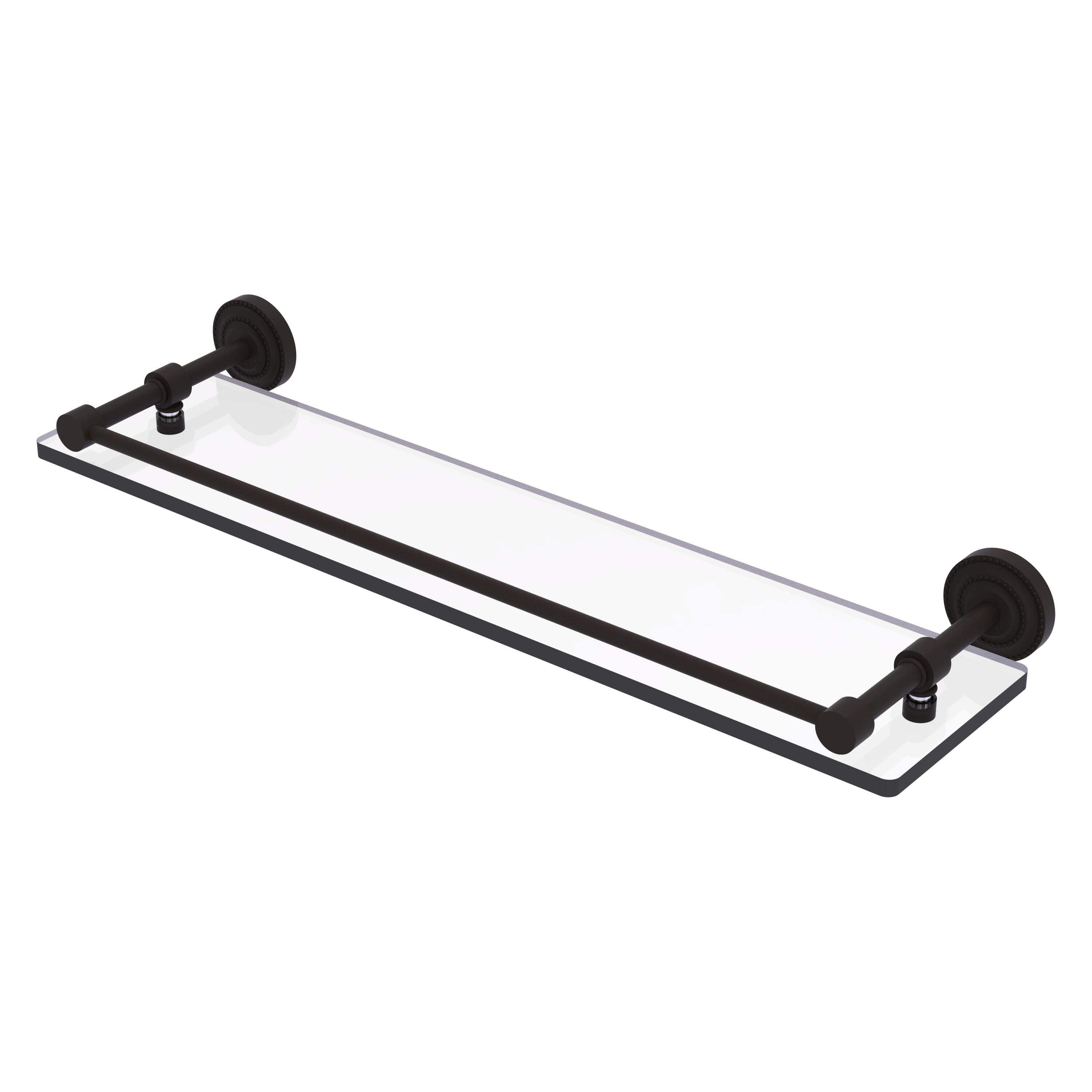 Dottingham Collection Single Glass Shelf with Gallery Rail - Oil Rubbed ...