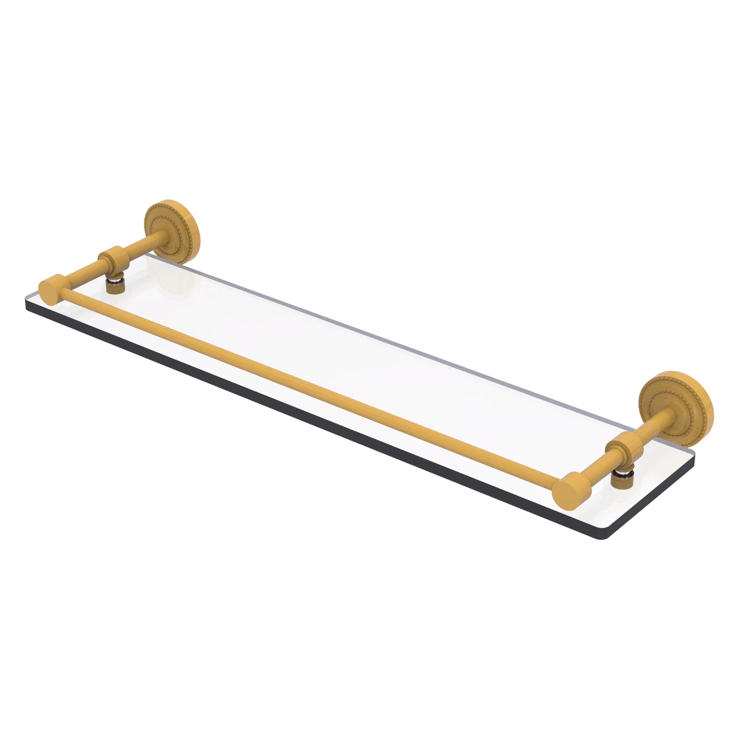Dottingham Collection Single Glass Shelf with Gallery Rail - Walmart.com