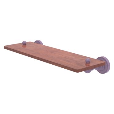Montero Collection 22 Inch Solid IPE Ironwood Shelf with Gallery Rail ...