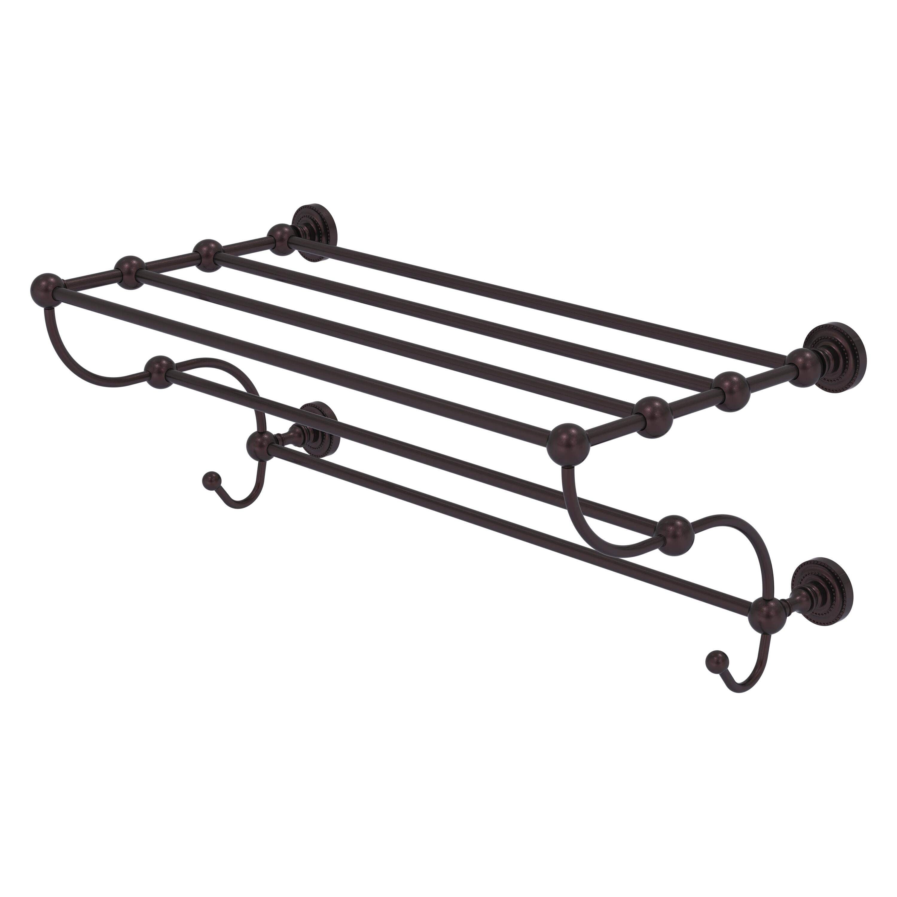 Dottingham Collection Train Rack Towel Shelf - Antique Bronze / 24 Inch ...