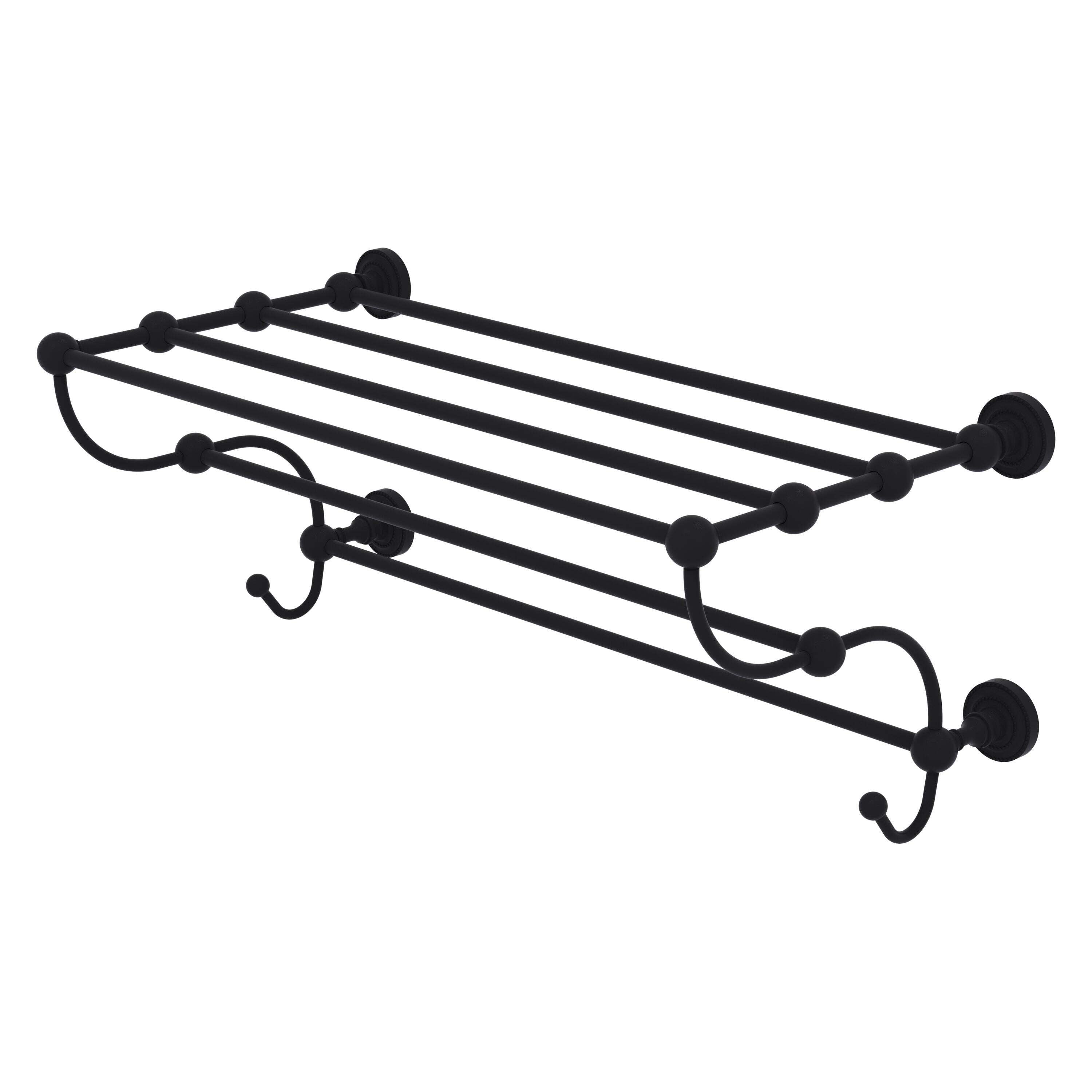 Dottingham Collection Train Rack Towel Shelf - Matte Black / 24 Inch ...