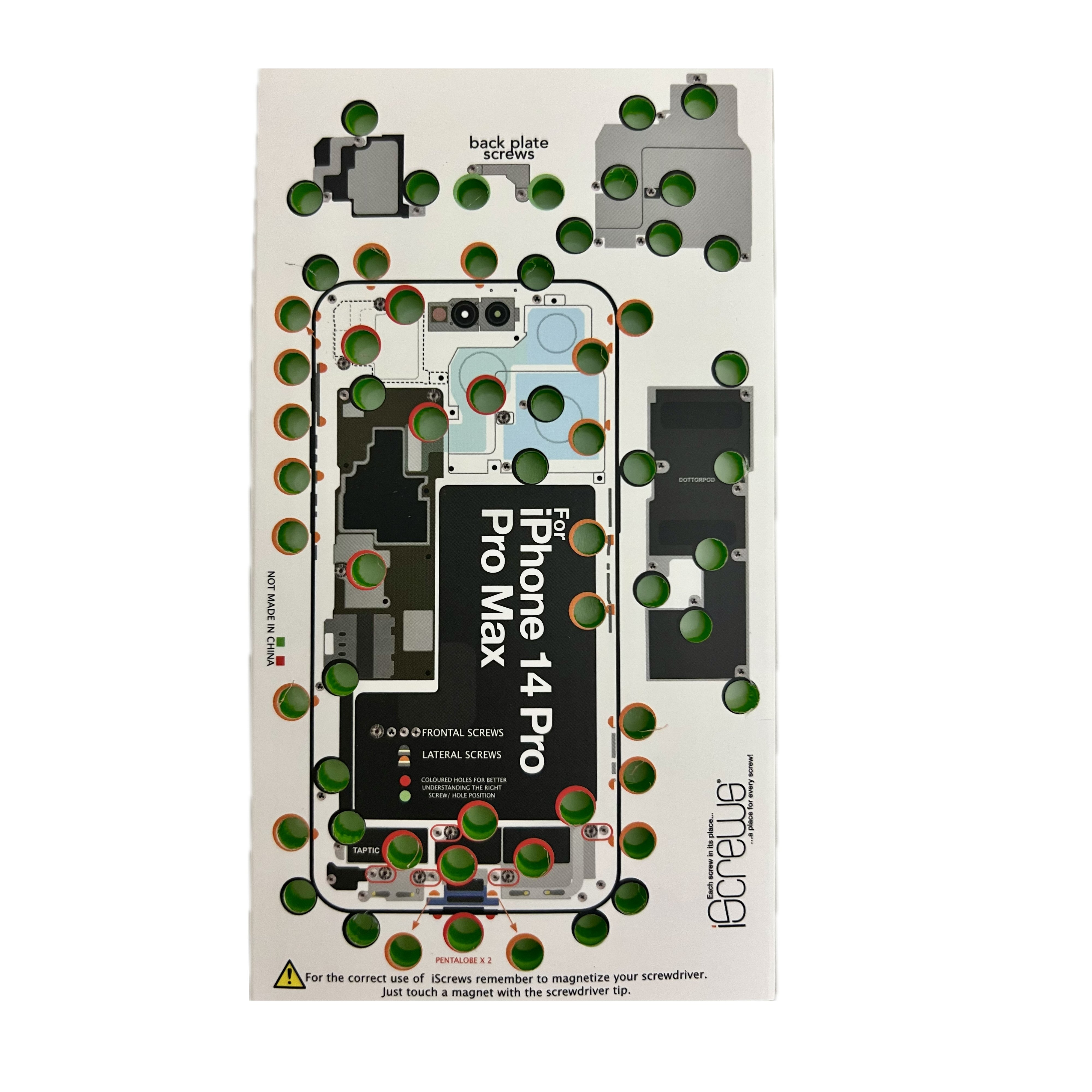 DottorPod iScrews Compatible With iPhone 14 Pro 14 Pro Max Screw Holder Tray Organiser Guide ...