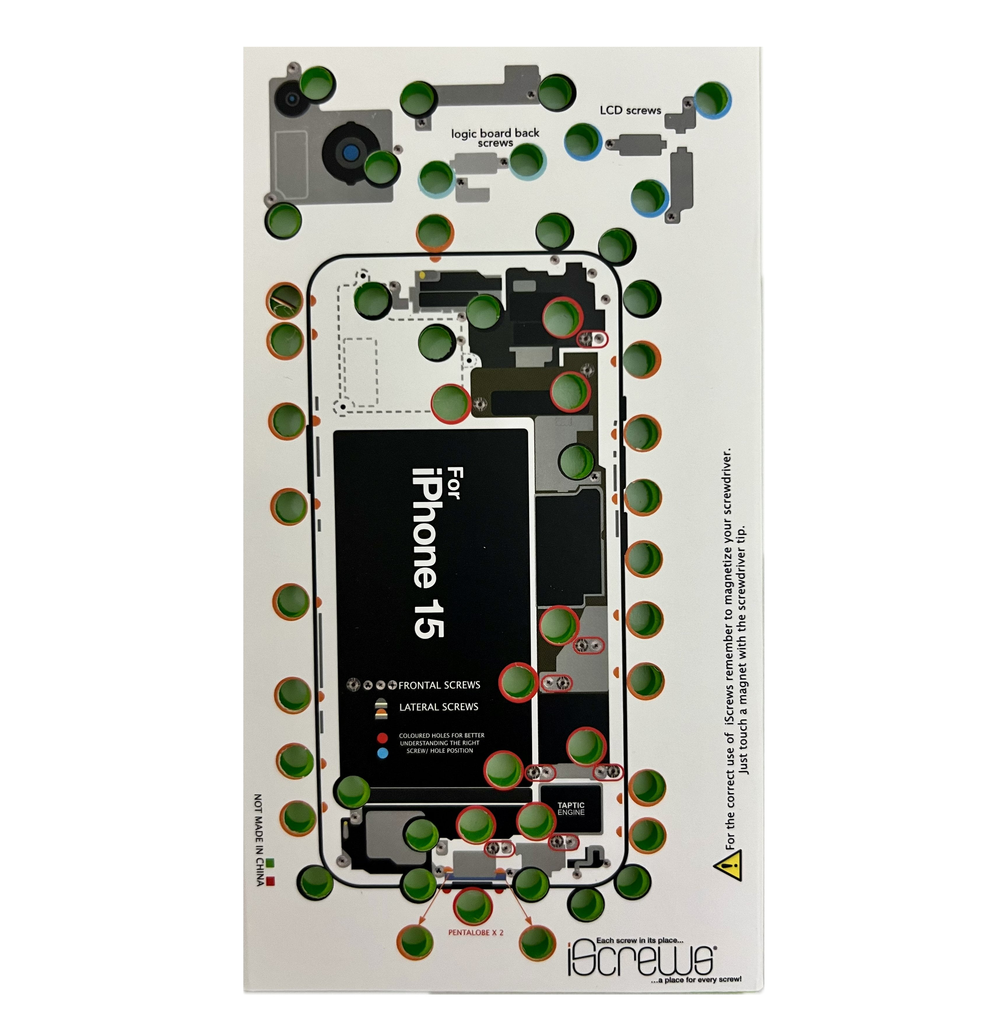 DottorPod iScrews Compatible With iPhone 15 Screw Holder Tray Organiser Guide - Walmart.com