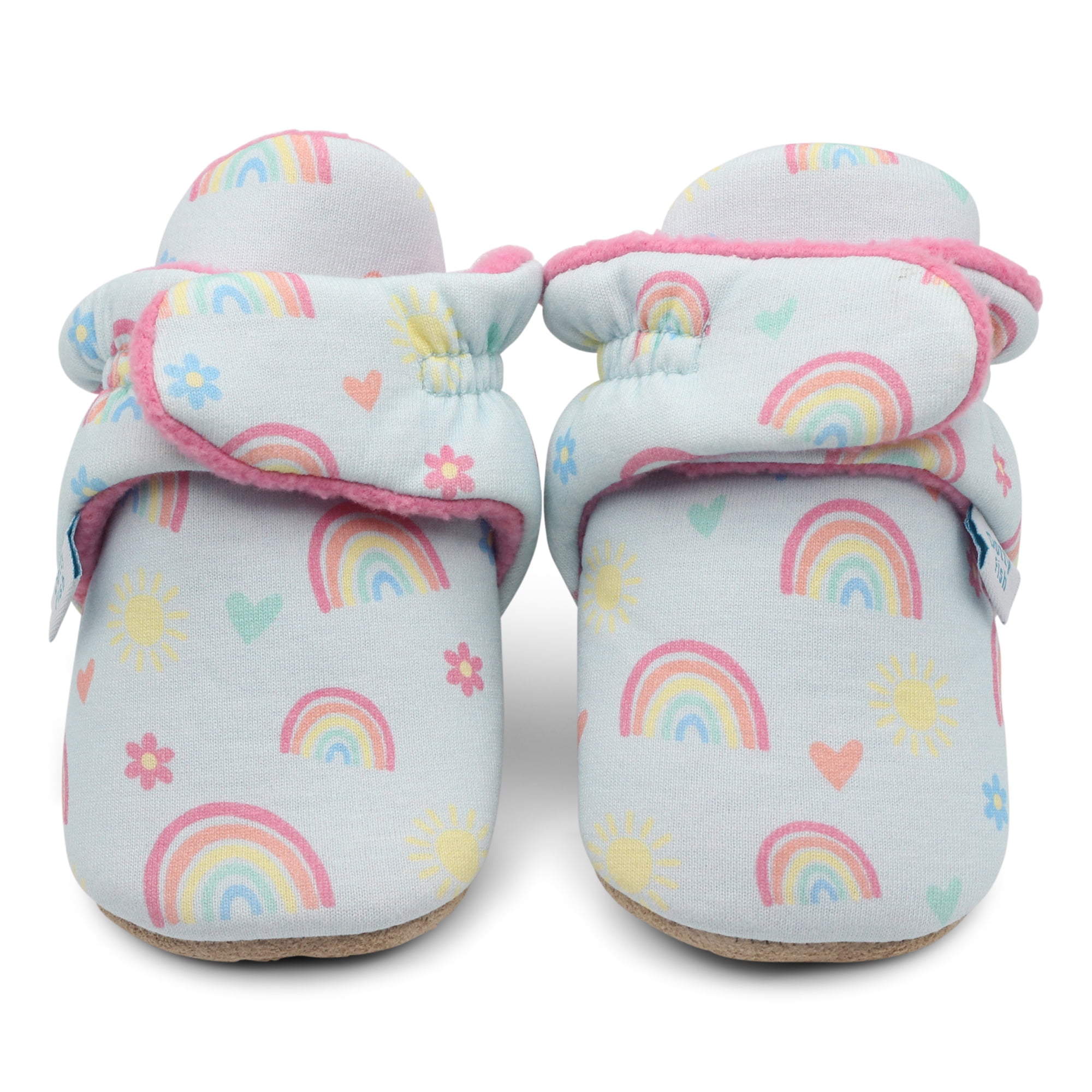 Dotty Fish Soft Cotton Baby Booties - Non-Slip, Warm Fleece Lined ...