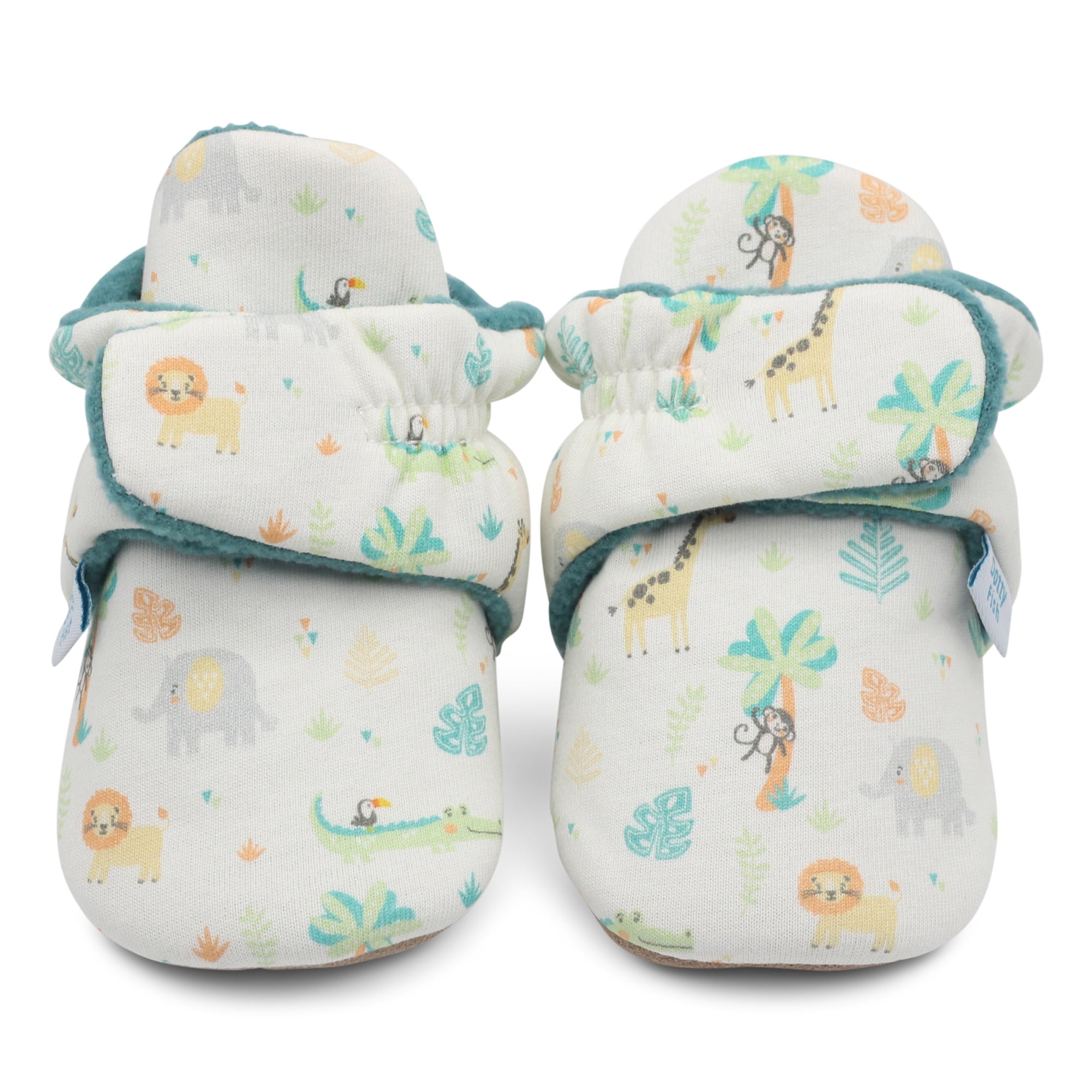 Dotty Fish Soft Cotton Baby Booties - Non-Slip, Warm Fleece Lined ...