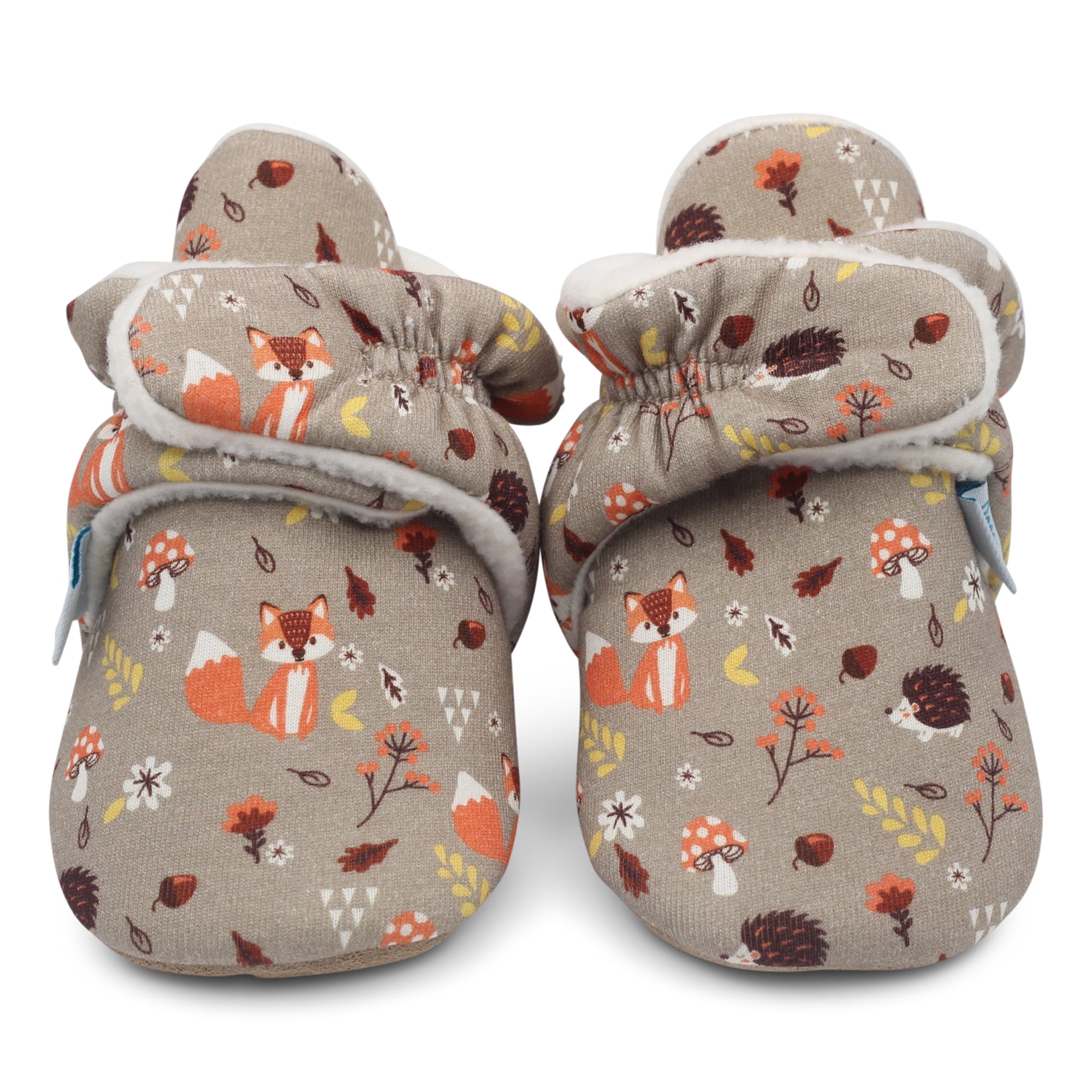 Dotty Fish Soft Cotton Baby Booties - Non-Slip, Warm Fleece Lined ...