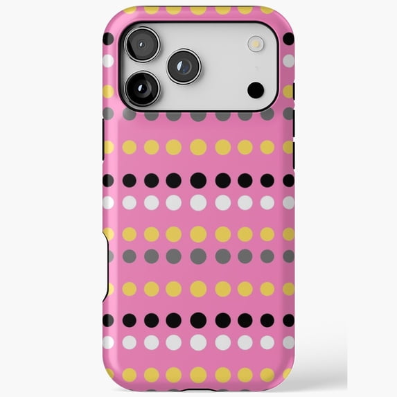 Dotty Pattern Simple Spotty Circle Art Tough iPhone Case 11 to 17 Pro ...