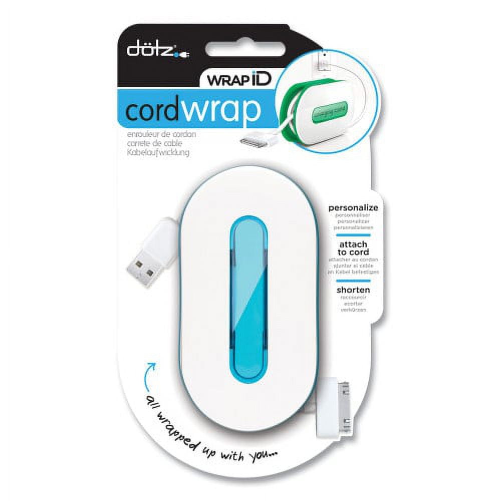 Dotz WrapID, Holds up to 6 ft of Cord, Blue, Each - Walmart Business ...