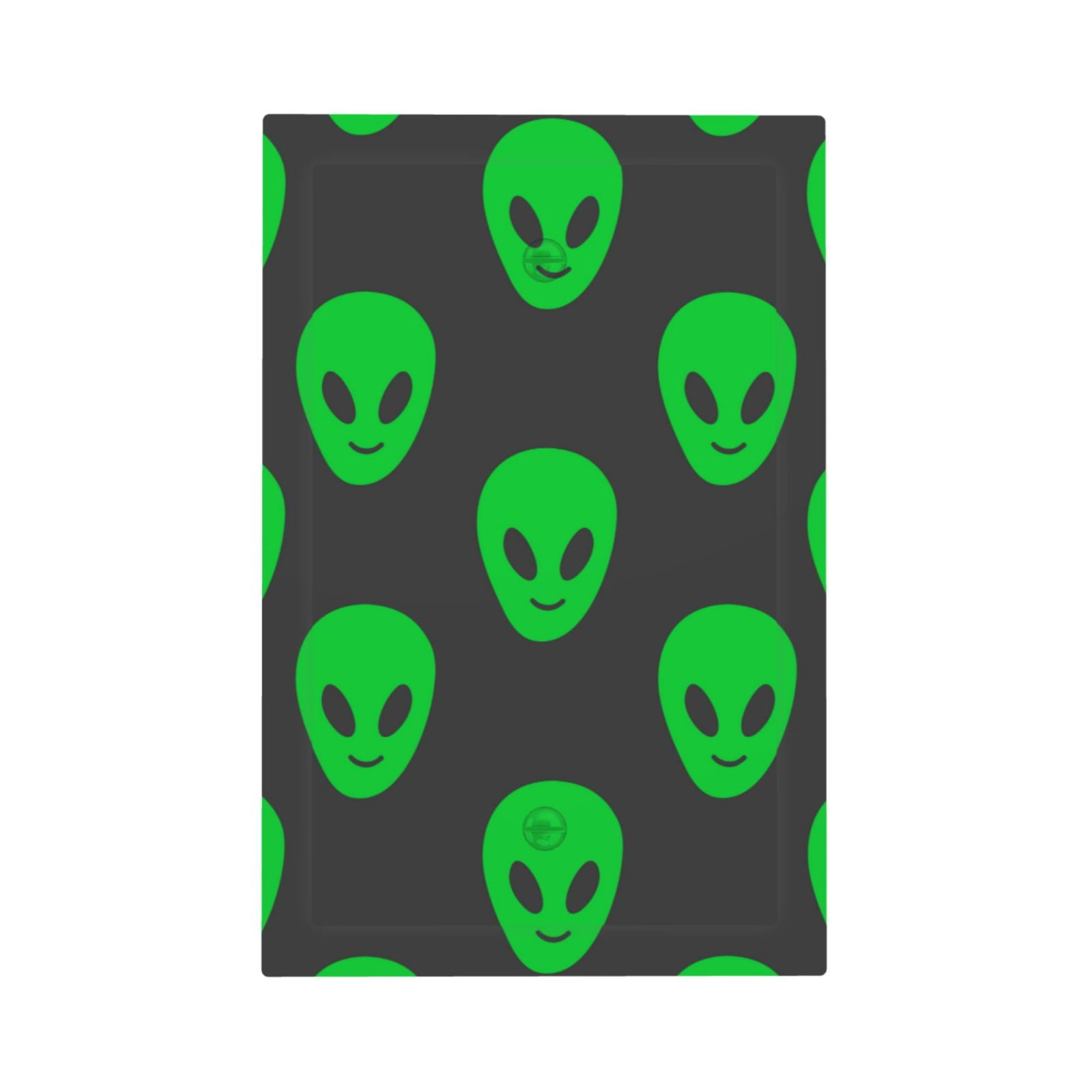 DouZhe 1-Gang Blank Wallplate, Cartoon Smile Alien Faces Decorative ...