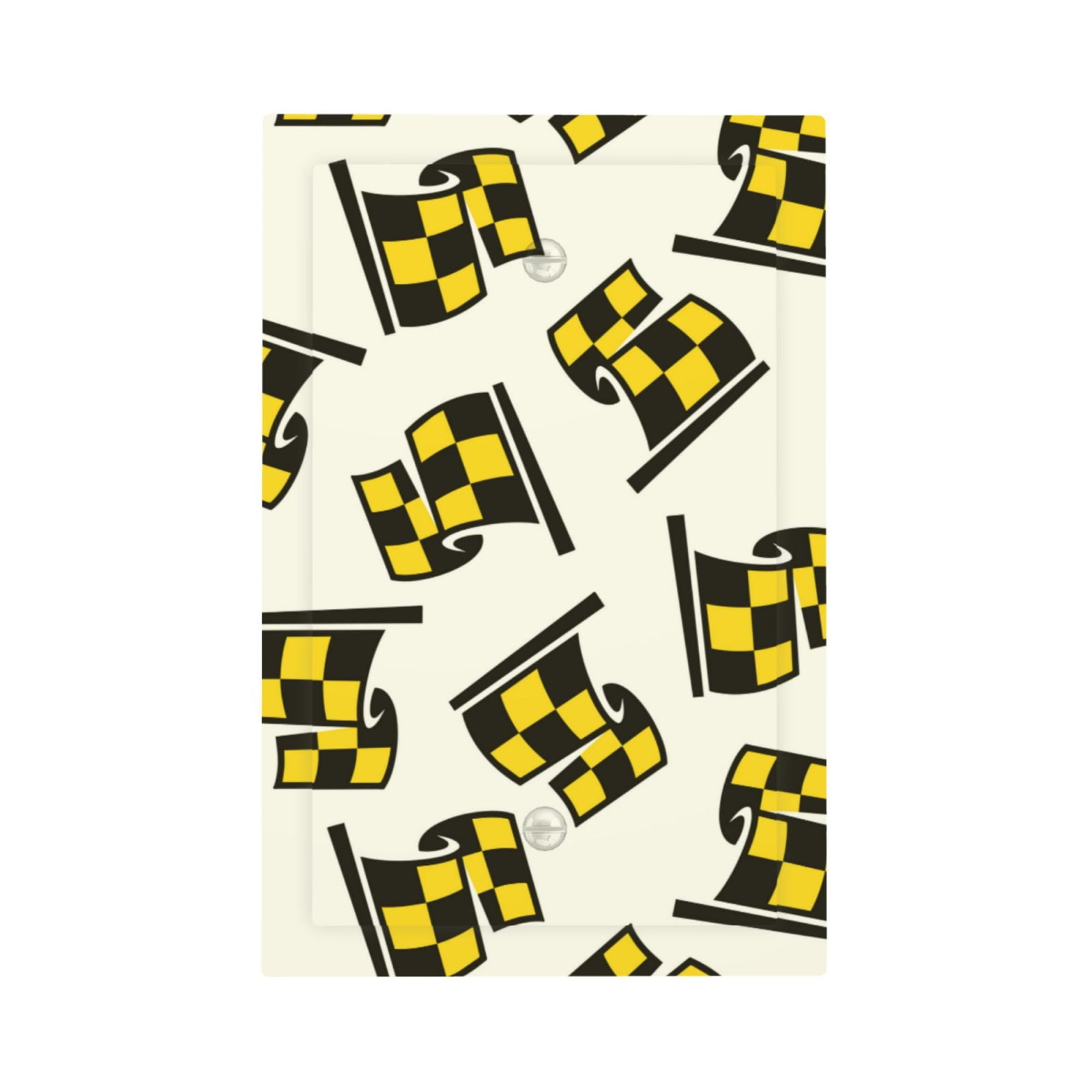 DouZhe 1-Gang Blank Wallplate, Checkered Flag Racing Colorful ...