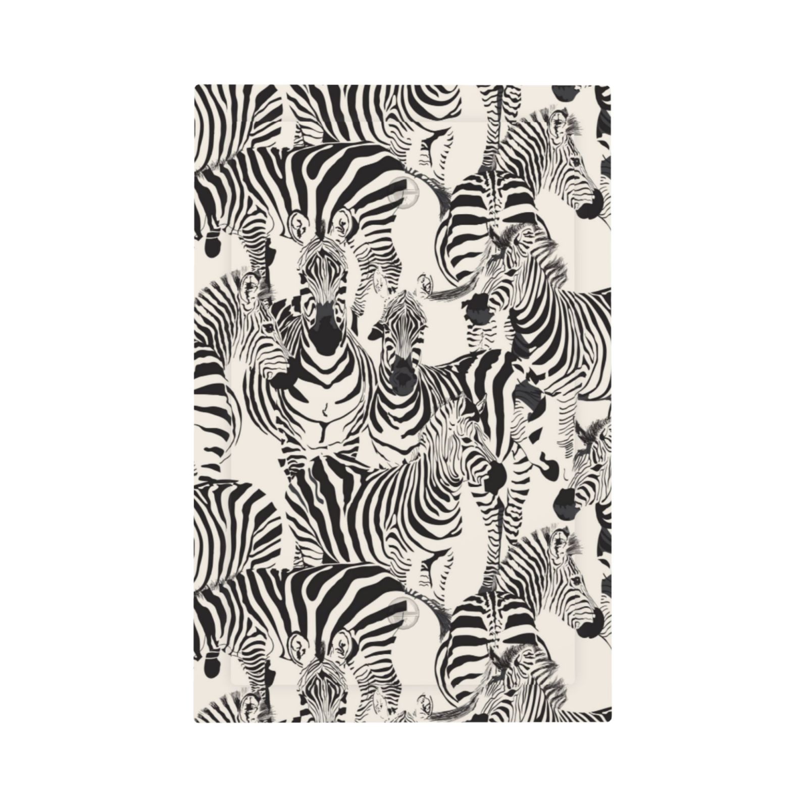 DouZhe 1-Gang Blank Wallplate, Vintage Black Zebra Animals Decorative ...