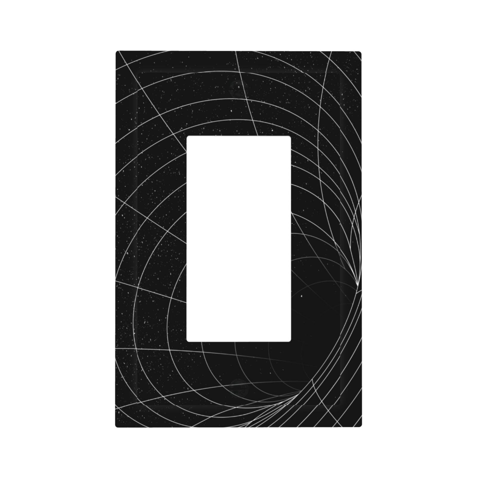 DouZhe 1-Gang Decorator/Rocker Wallplate, 3D Grid Wormhole Illusion ...