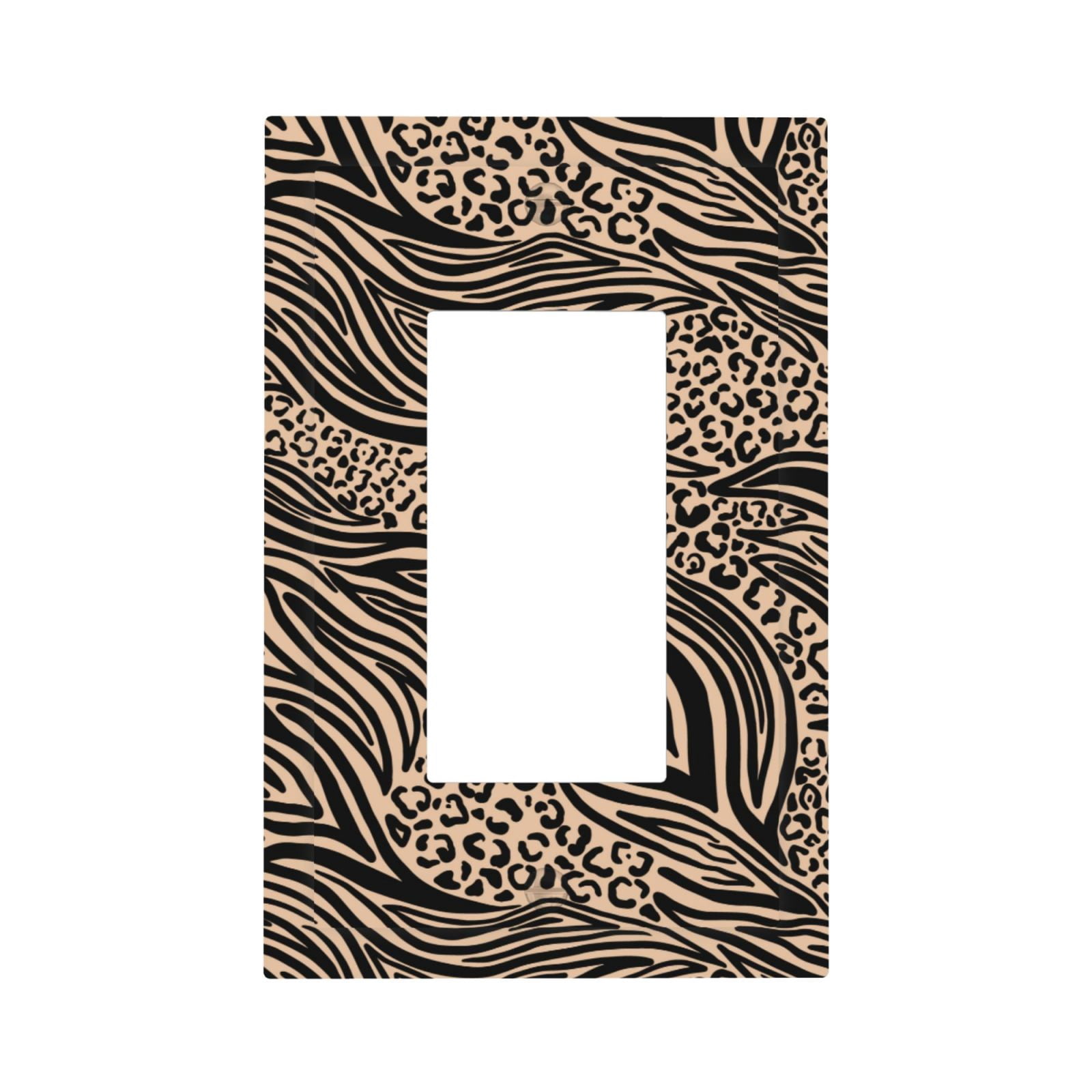 DouZhe 1-Gang Decorator/Rocker Wallplate, African Wild Animal Leopard ...