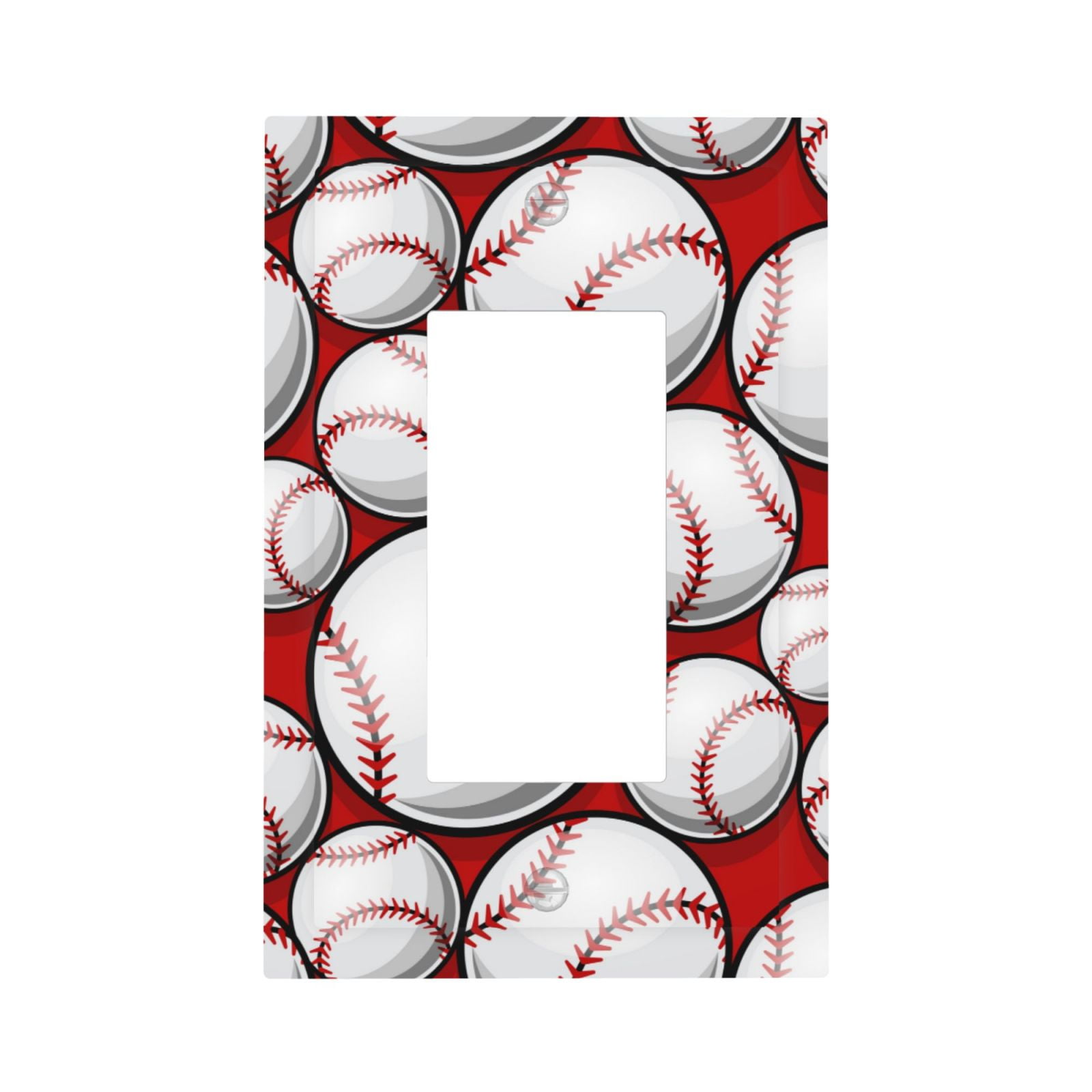 DouZhe 1-Gang Decorator/Rocker Wallplate, Baseball Softball Ball Sport ...