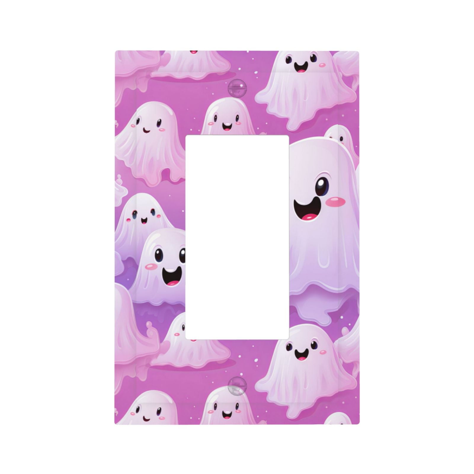DouZhe 1-Gang Decorator/Rocker Wallplate, Halloween Cute Ghosts ...
