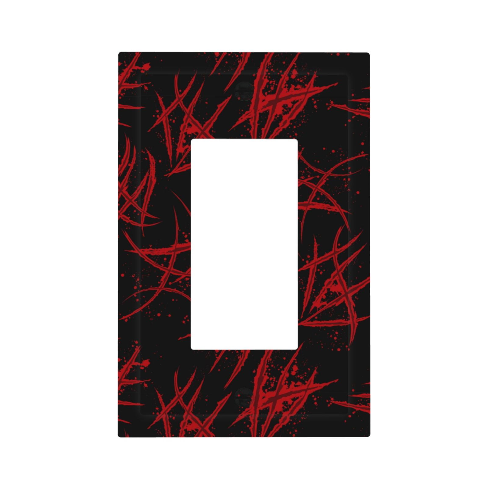 DouZhe 1-Gang Decorator/Rocker Wallplate, Red Claw Blood Marks ...