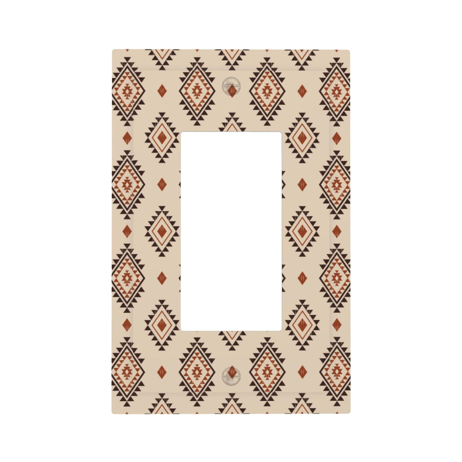 DouZhe 1-Gang Decorator/Rocker Wallplate, Southwestern American Tribal ...