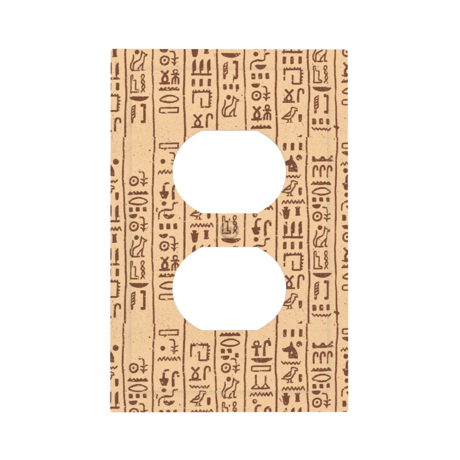 DouZhe 1-Gang Duplex Outlet Cover, Ancient Egyptian Hieroglyphs ...