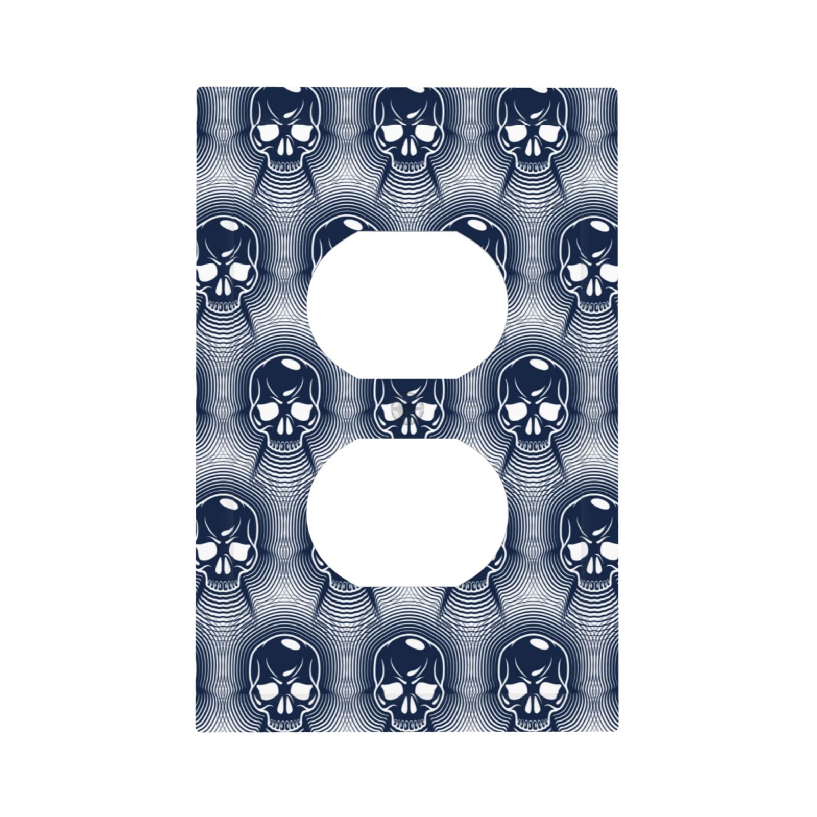 DouZhe 1-Gang Duplex Outlet Cover, Gothic Rock Skull Decorative Wall ...